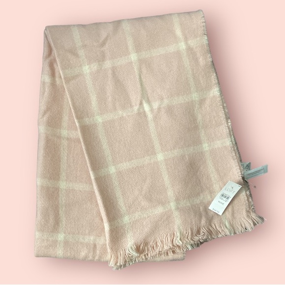 LOFT | Accessories | New Loft Pink And White Striped Scarf Nwt | Poshmark